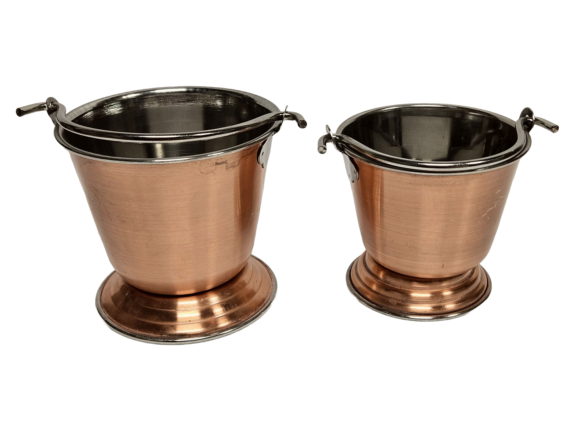 Copper Stainless Steel Bucket (Balti) Serving Ware (Plain) - 2 Sizes ...